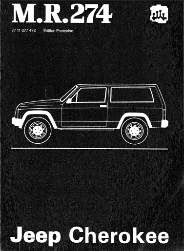 Manuel d'atelier Jeep Renault Cherokee XJ 1985 – Docautomoto