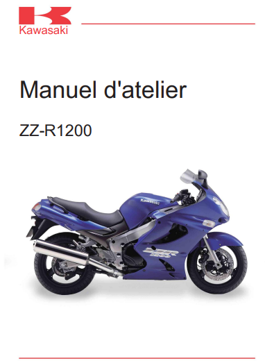 Manuel d'atelier Kawasaki ZZR 1200 2003 – Docautomoto