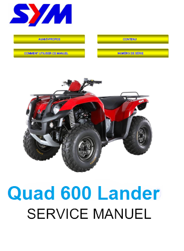 Manuel d'atelier Quad SYM 600 Lander en français – Docautomoto