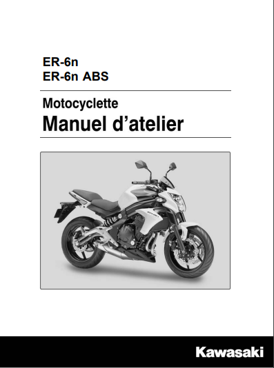 Manuel d'atelier kawasaki ER6 N 2015 français – Docautomoto
