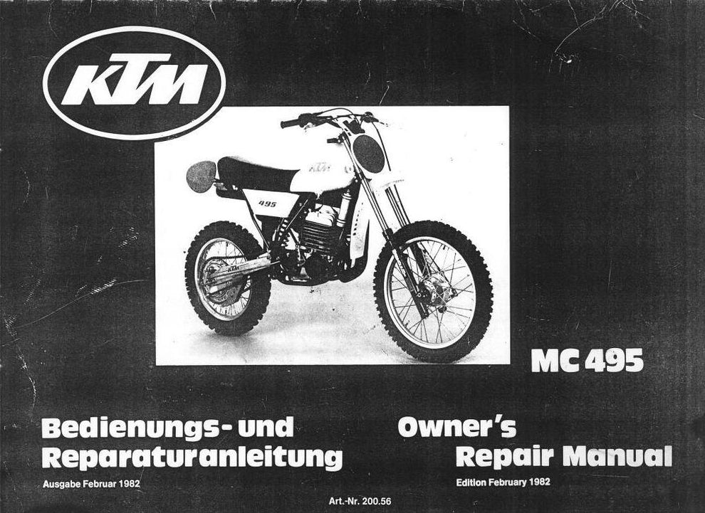 Manuel d'atelier KTM 495 1981 Docautomoto